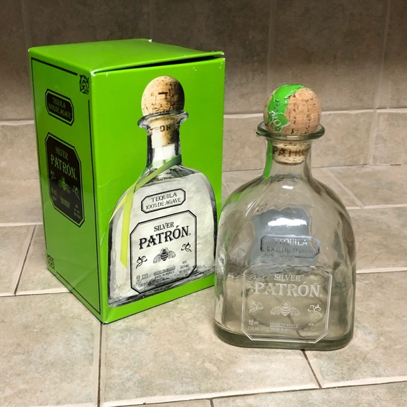 Accents | Patron Silver Tequila Empty 75ml Glass Bottle Box | Poshmark